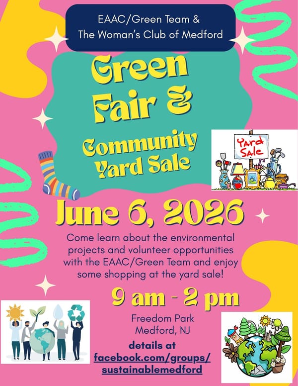 Town Wide Yard Sale & Green Fair Coming to Freedom Park in Medford